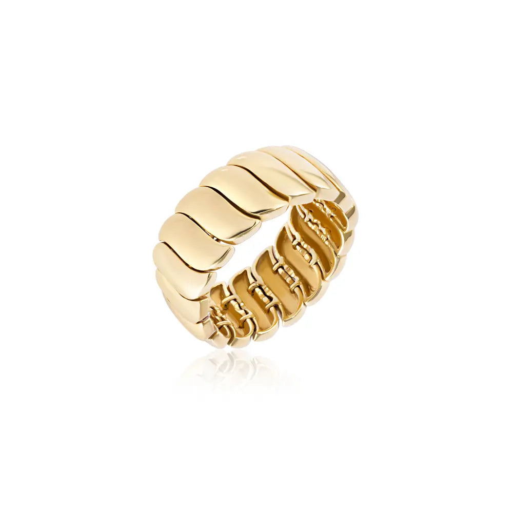 Wave Gold Ring - JJ Jewelry