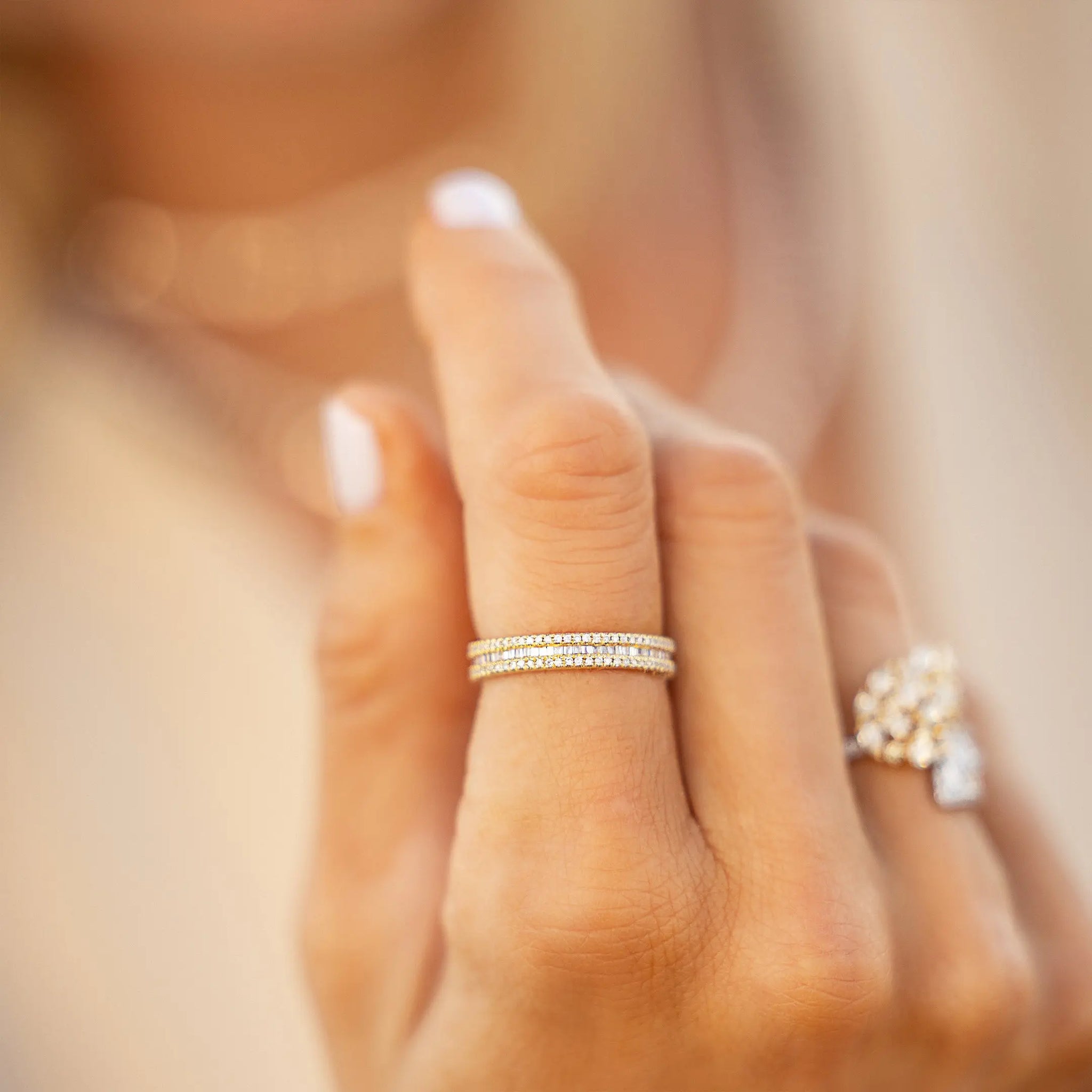 Pave Diamond Stackable Ring - JJ Jewelry