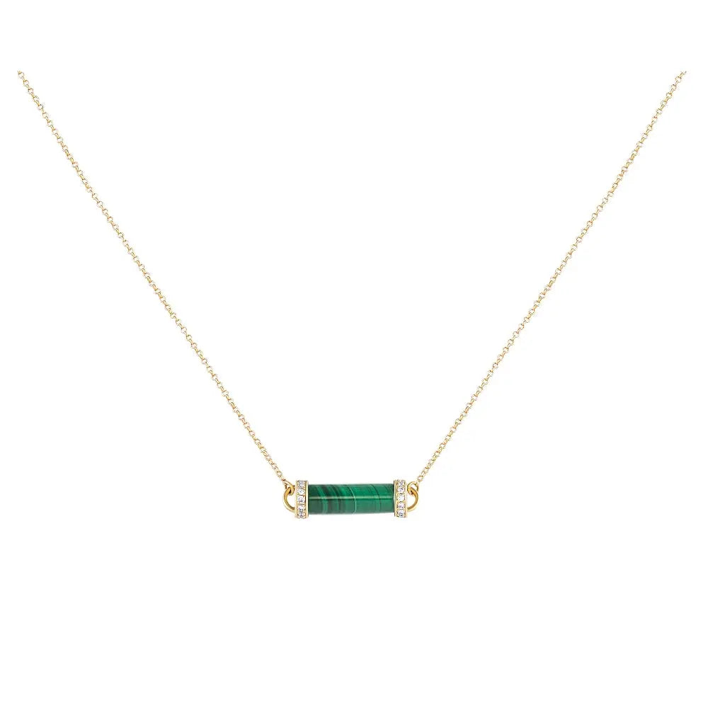 Tube Diamond Necklace | JJ Jewelry